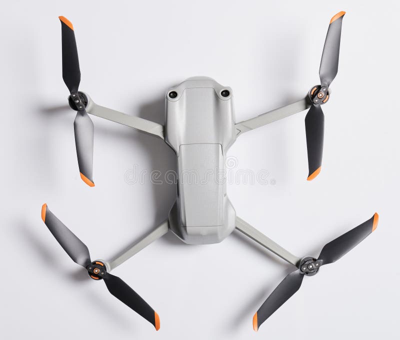 Modern Foldable Drone Above Top View Stock Photo - Image of delivery ...