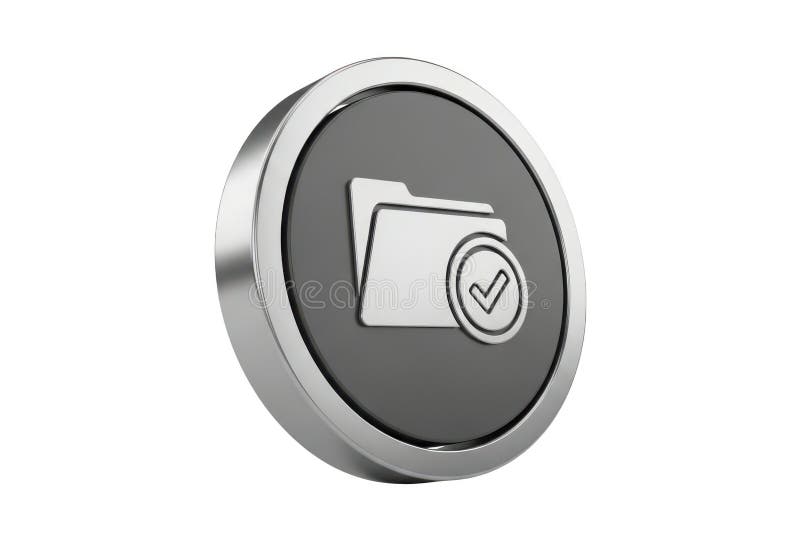 Modern Folder Icon with Checkmark for Approved Document or Task Completion Stock Photo ...