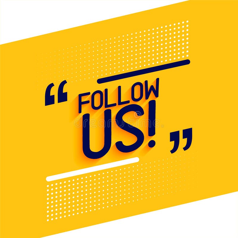Modern Follow Us Concept Template for Web Channel Promo Stock Vector ...