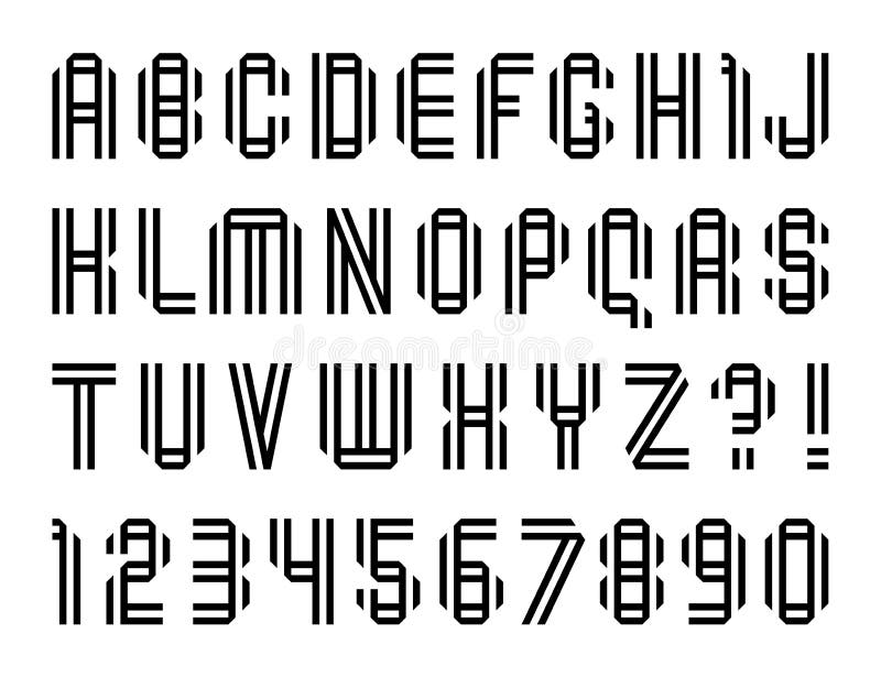 Double Line Font Stock Illustrations – 1,572 Double Line Font Stock ...