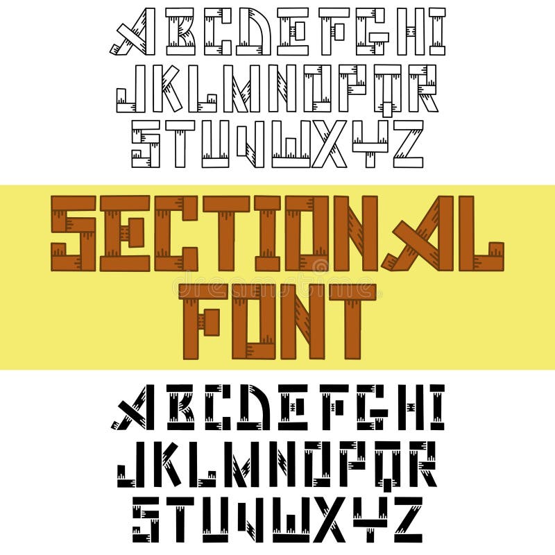 Modern Font Design, Alphabet Letters Vector Illustration. Stock ...