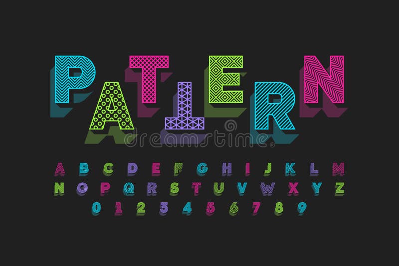 Patterns Inside Letters Stock Illustrations – 8 Patterns Inside Letters ...
