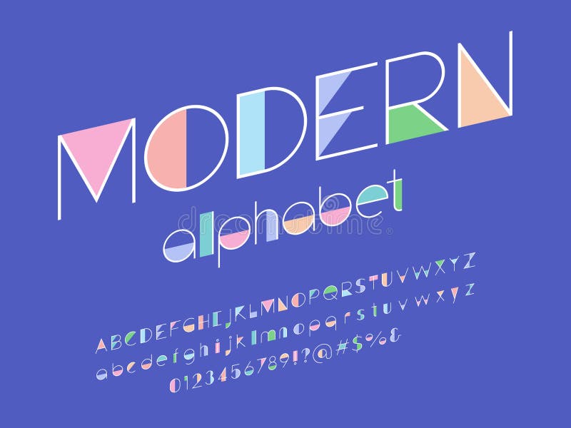 Modern font stock vector. Illustration of typeset, creative - 218832493