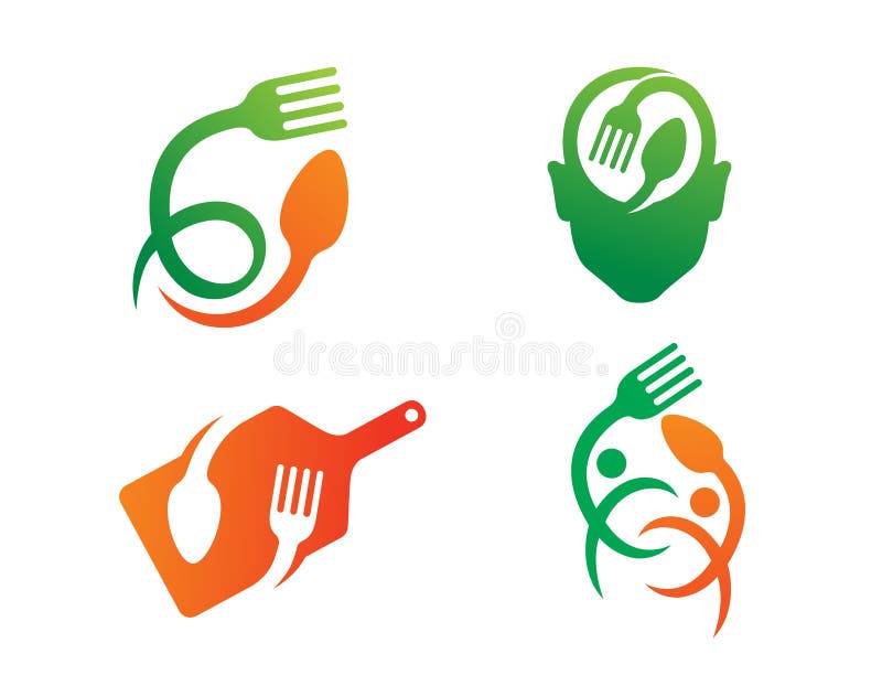 Modern Food Logo or Icon Design Template Vector Stock Vector ...