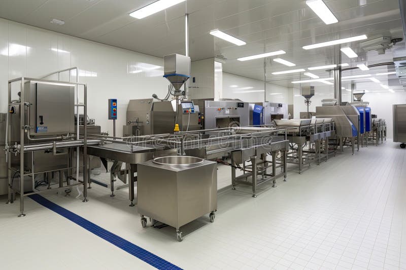 Modern Food Production Facility, with State-of-the-art Equipment and ...