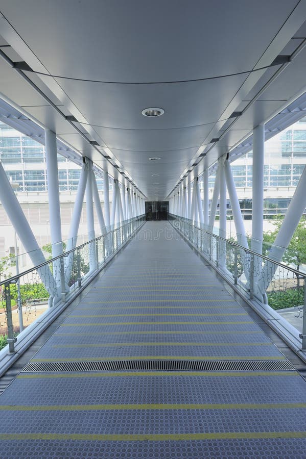 Modern Footbridge stock image. Image of hongkong, crossing - 22244603