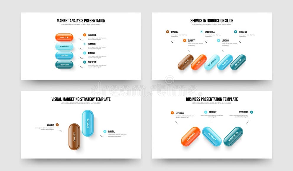 Modern Forecast 4 5 2 3 Step Infographic Slide Layout Collection. Stock ...