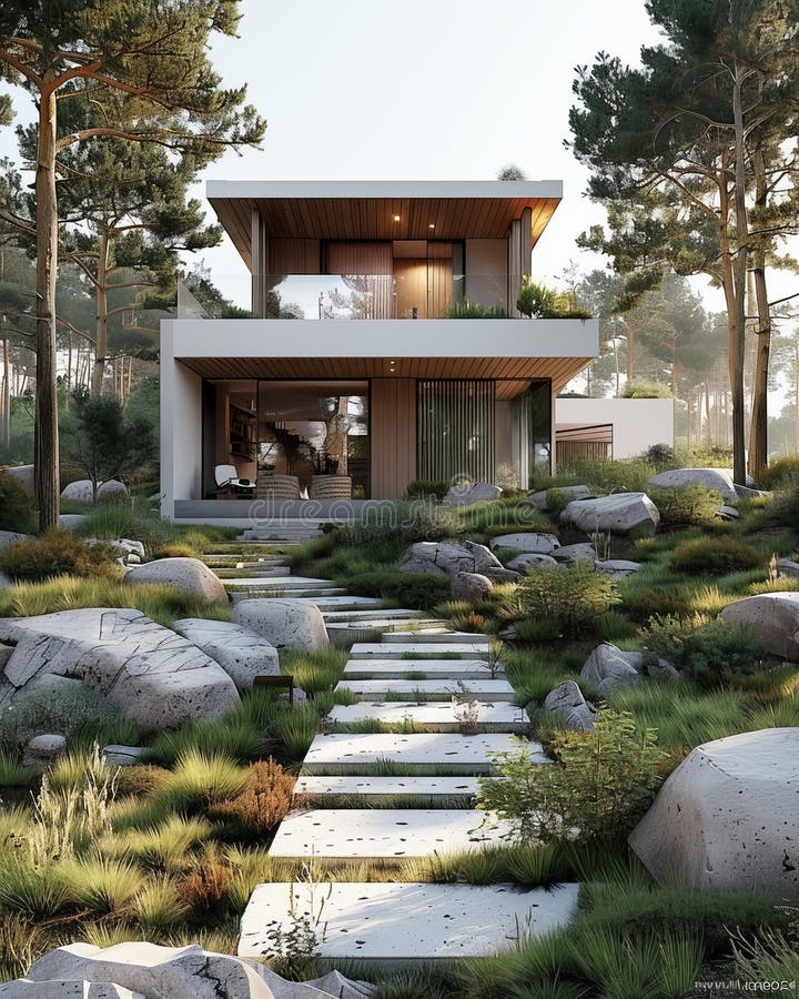 Modern Forest Dwelling Featuring Minimalist Design and Sophisticated ...
