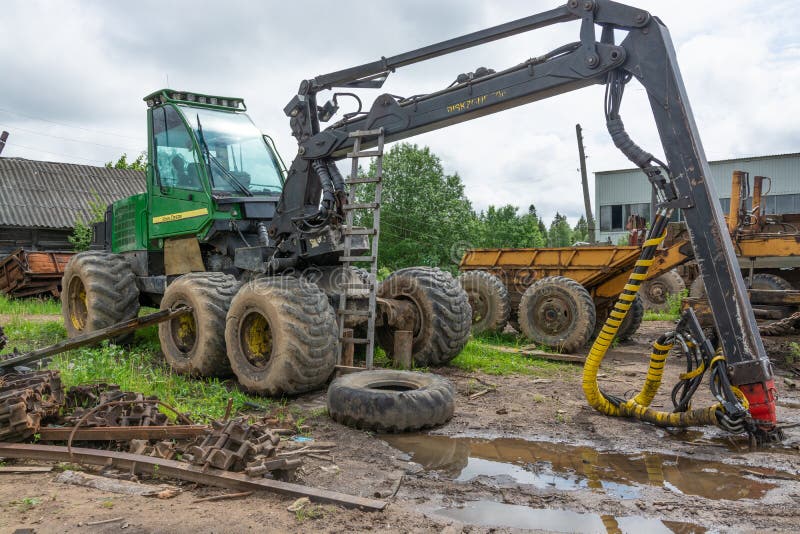 Modern Forest Logging Complex. Logging Equipment. Modern Forest ...