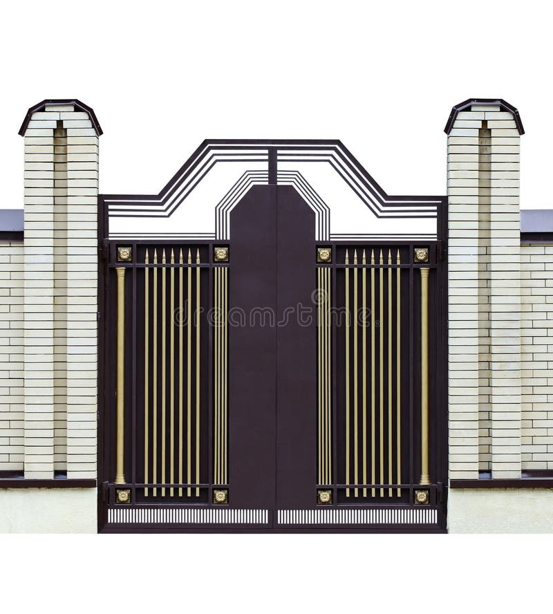 White Wrought Iron Decorative Gates Stock Image - Image of decorative ...
