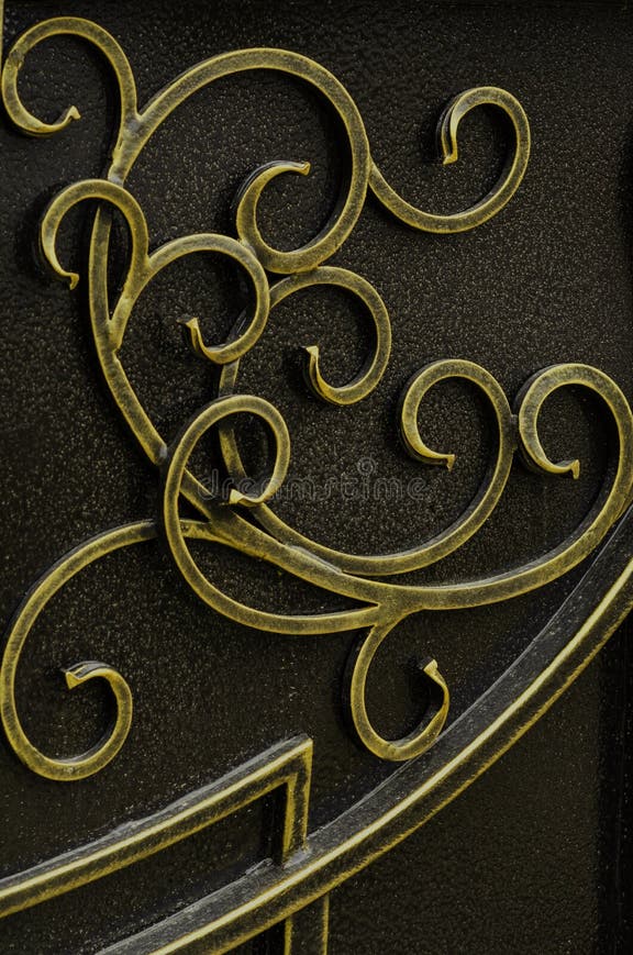 Modern Forged Metal Gate Elements Stock Image - Image of gate, interior ...