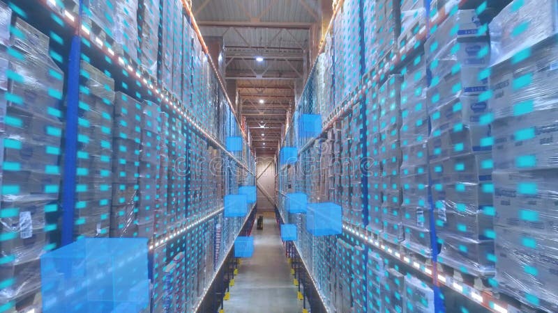 Smart Warehouse at the Factory. Visualization of a Smart Warehouse ...