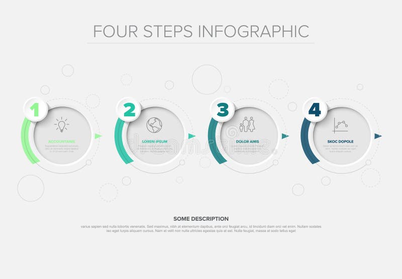Four Steps Modern Infographic Design Template Stock Vector ...