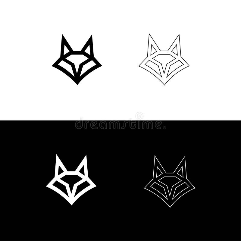 Modern Fox Head Vector Logo Template Stock Vector - Illustration of ...