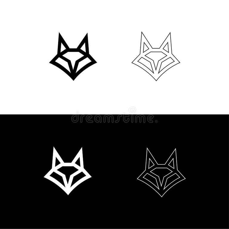 Modern Fox Head Vector Logo Template Stock Vector - Illustration of ...