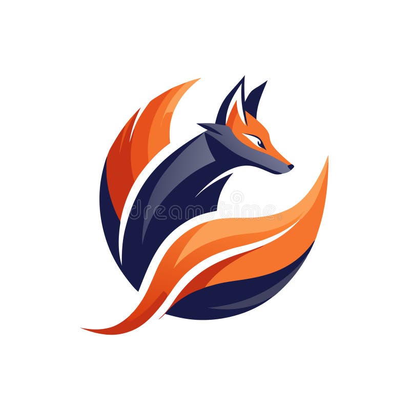 Modern Fox Logo Design with Abstract Flame Circle and Orange Gradient Color Scheme Stock Vector ...