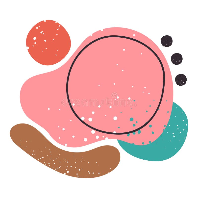 Modern Frame. Abstract Colorful Liquid Shape, Geometric Round Frame ...