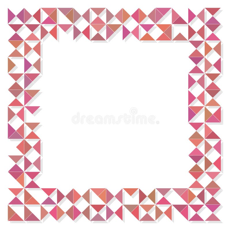 Modern Frame with Colorfull Geometric Triangle Pattern Stock ...