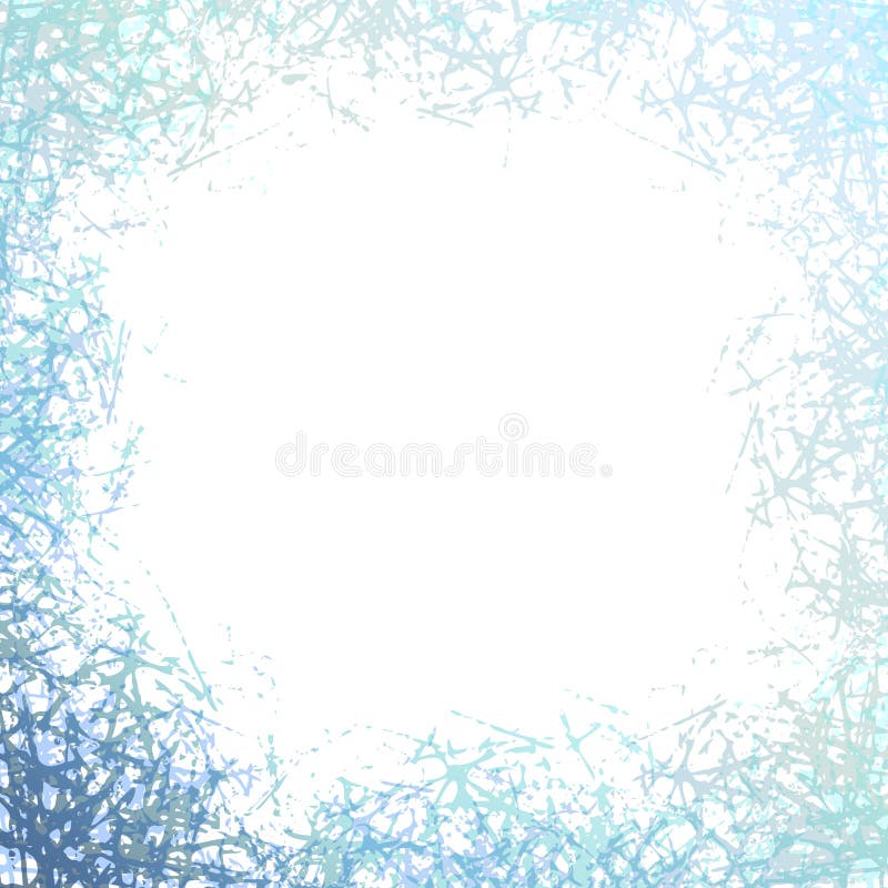 Modern Frame in Grunge Design. Empty Graphic Border with Frozen ...