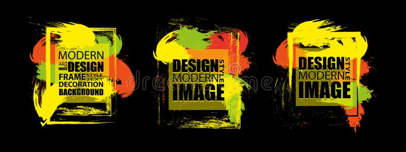 Modern Frame for Text. Dynamic Geometric Colorful Design Elemen Stock ...