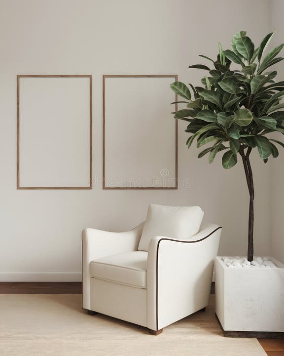 Modern Frames Mockup with House Background and Room Decorating Ideas is ...