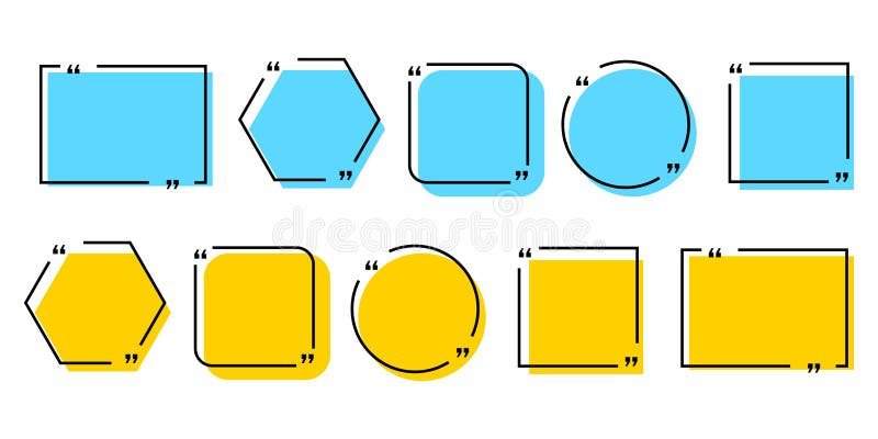 Modern Frames Quotes. Modern Cartoon Template. Dialog, Chat Speech ...