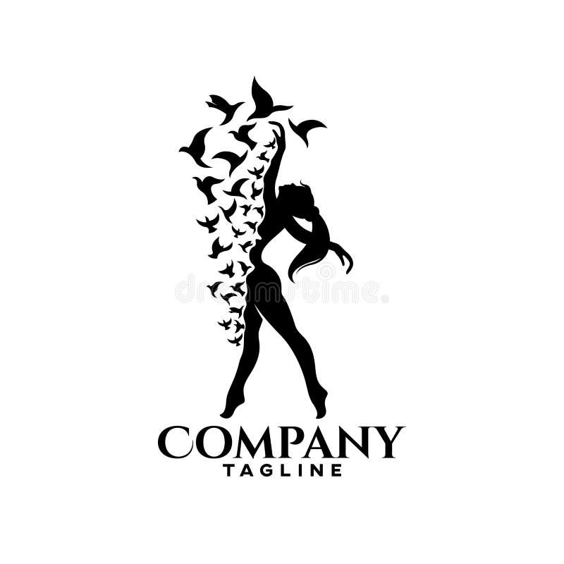 Modern Freedom of a Woman Logo Stock Vector - Illustration of icon ...