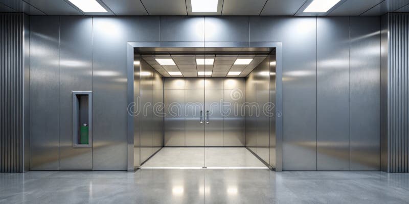 Modern Freight Elevator Interior Spacious Cargo Lift with Minimalist ...