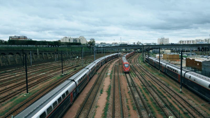 Modern French High-speed Trains in Paris Stock Image - Image of travel ...