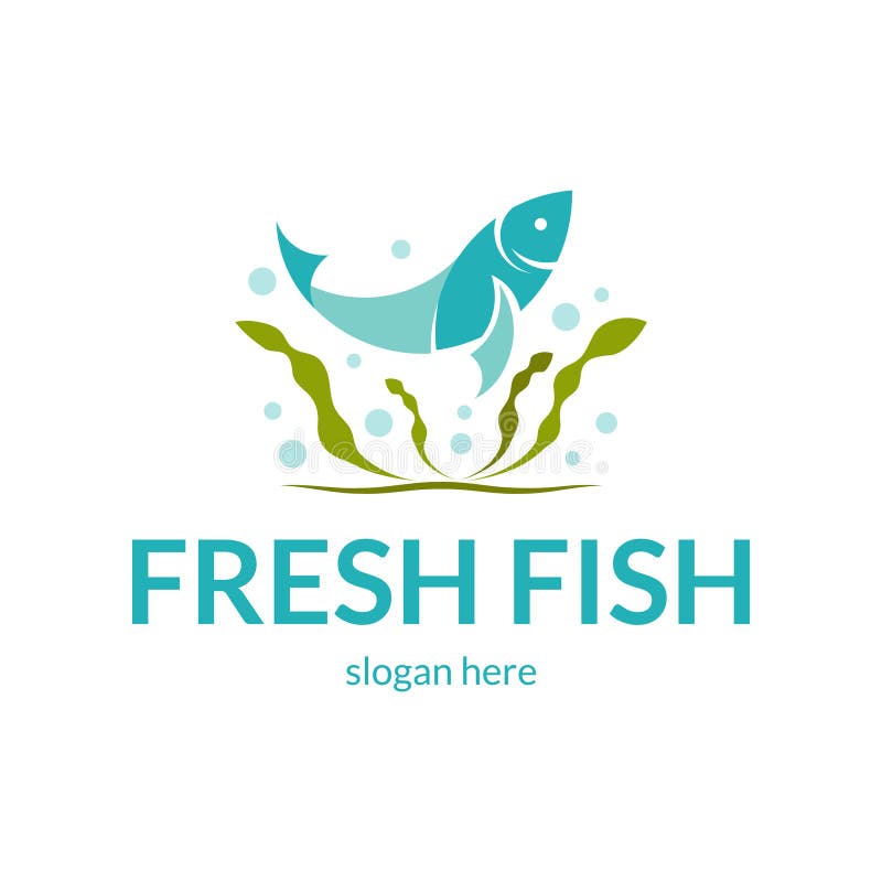 Modern fresh fish symbol stock vector. Illustration of nourishment ...