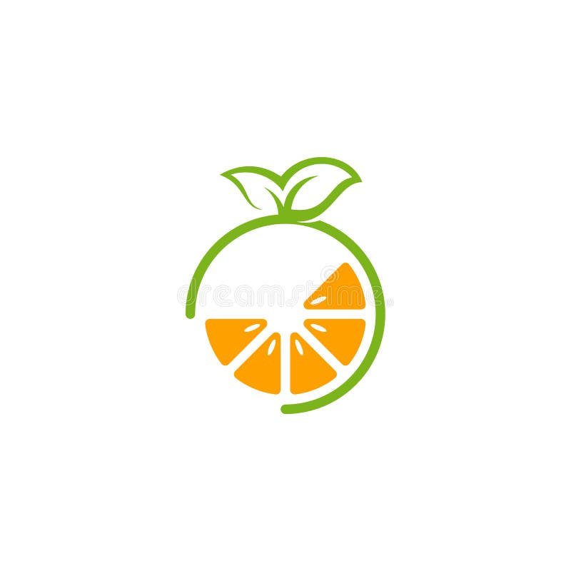 Modern Fresh Orange Logo Vector Illustration, Fresh Orange Slice Logo ...