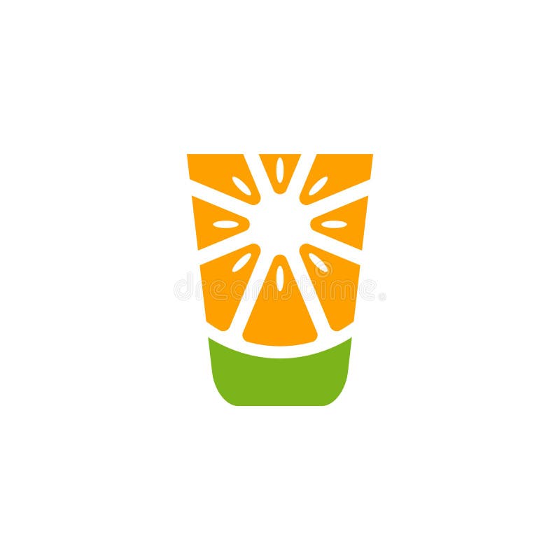 Modern Fresh Orange Logo Vector Illustration, Fresh Orange Slice Logo ...