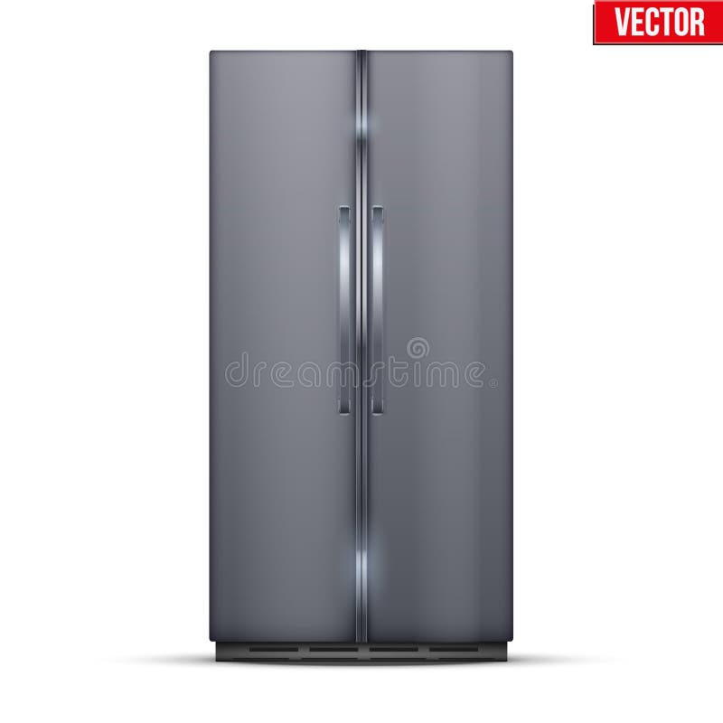 Modern Fridge Freezer Refrigerator. Stock Vector - Illustration of cold ...