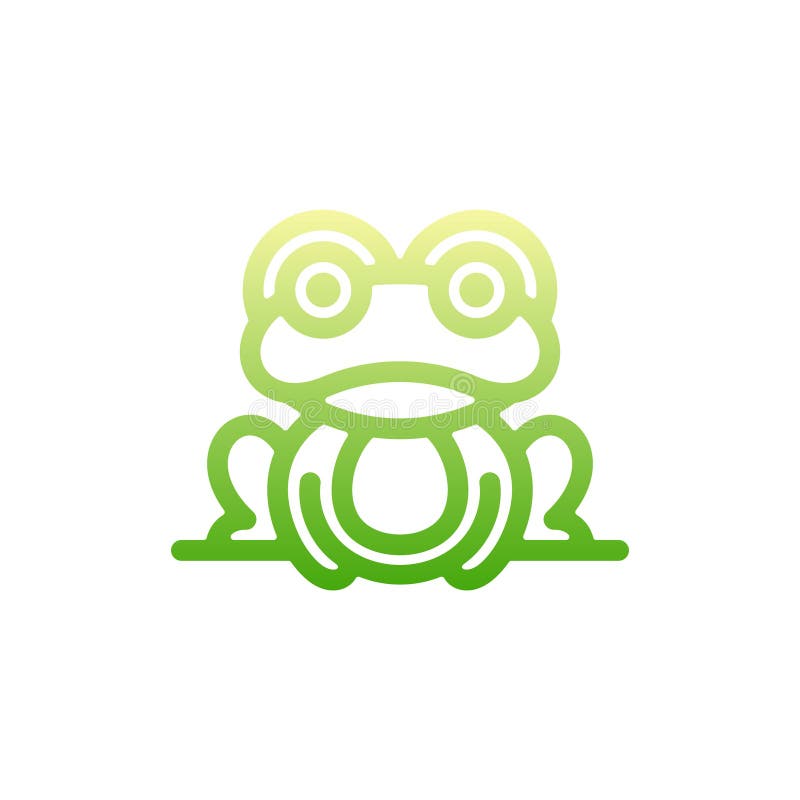 Modern Frog Line Animal Sitting Logo Design Template Vector Stock ...