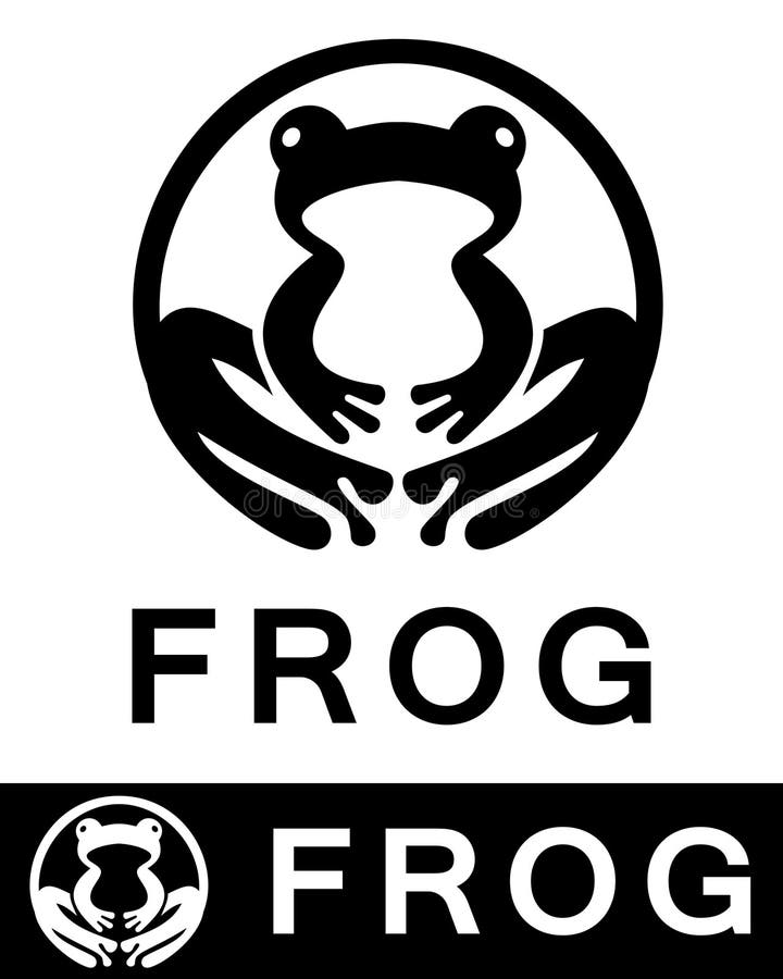 Modern frog logo design stock illustration. Illustration of animal - 352250063