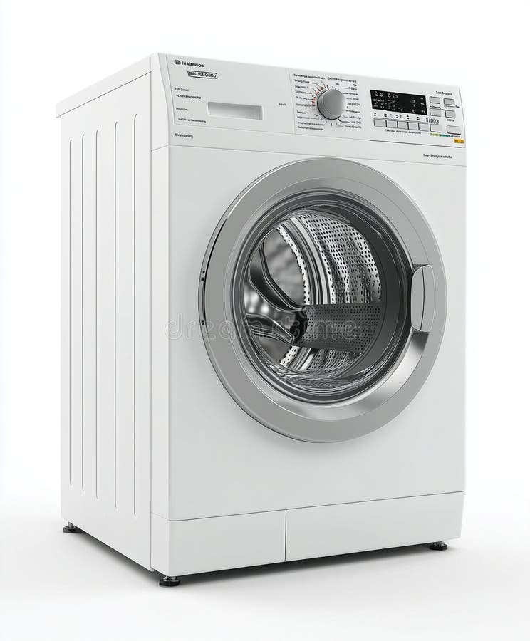 Modern Front Loading Washing Machine with Sleek Design, Featuring Large ...