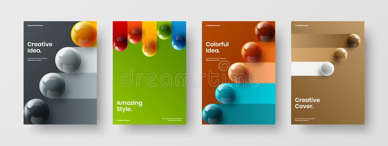 Modern Front Page Design Vector Template Composition Stock Vector ...