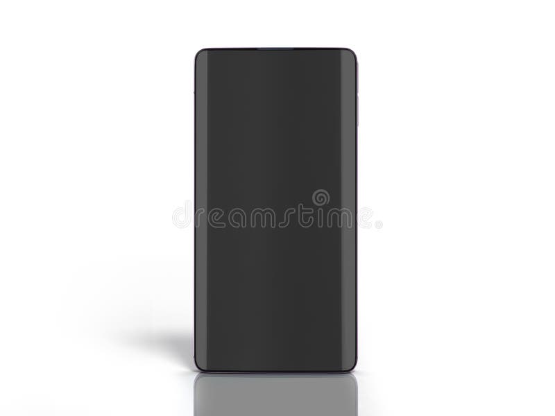 Modern Full Screen Smart Phone 3d Render on White Stock Illustration ...
