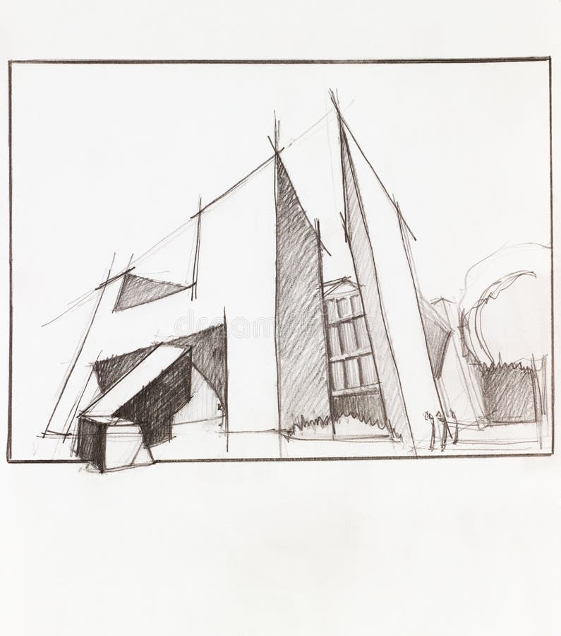 Modern, Futuristic Building Stock Illustration - Illustration of built ...