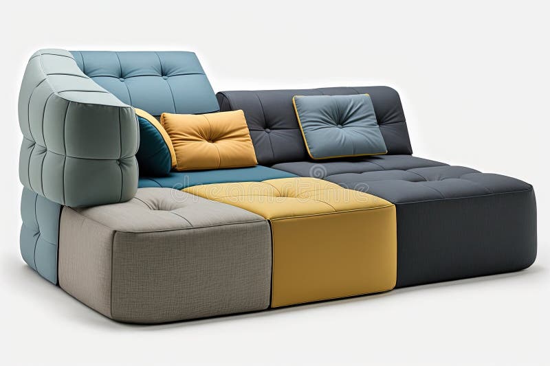 Modern Futuristic Colorful Couch Design, Generative Ai Stock ...