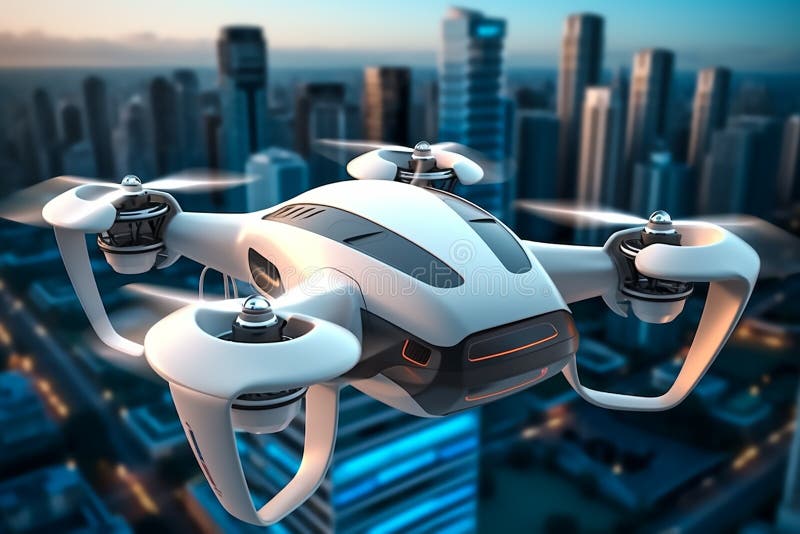 Modern and Futuristic Drone Technologies Stock Illustration ...