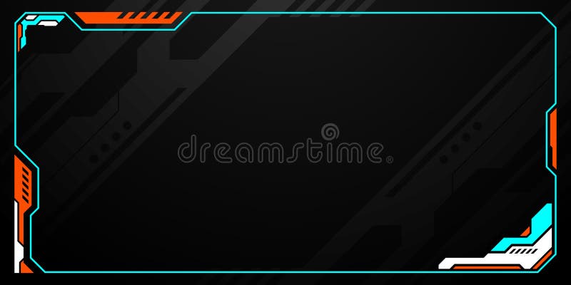 Modern Futuristic Frame Cyberpunk Banner Background Stock Illustration ...