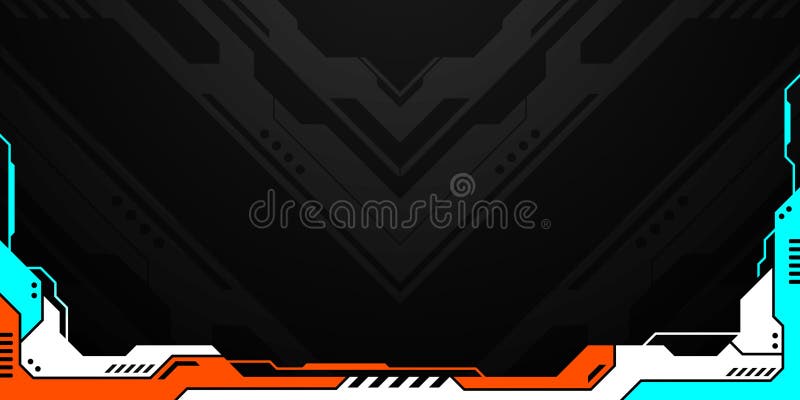 Modern Futuristic Frame Technology Cyberpunk Banner Background Stock ...