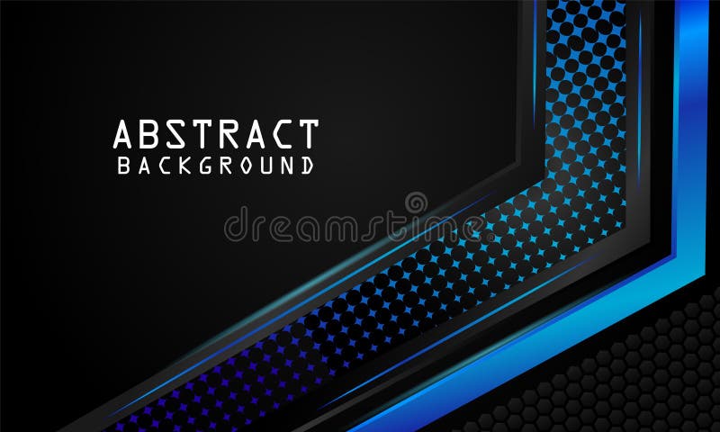 Modern Futuristic Geometry Dark Abstract with Dark Blue Overlap Design ...