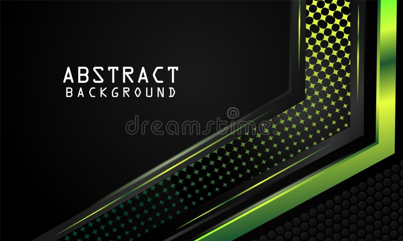 Modern Futuristic Geometry Dark Abstract with Dark Green Overlap Design ...
