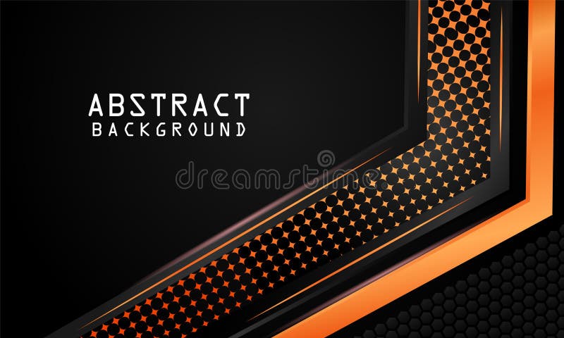 Modern Futuristic Geometry Dark Abstract with Dark Orange Overlap ...