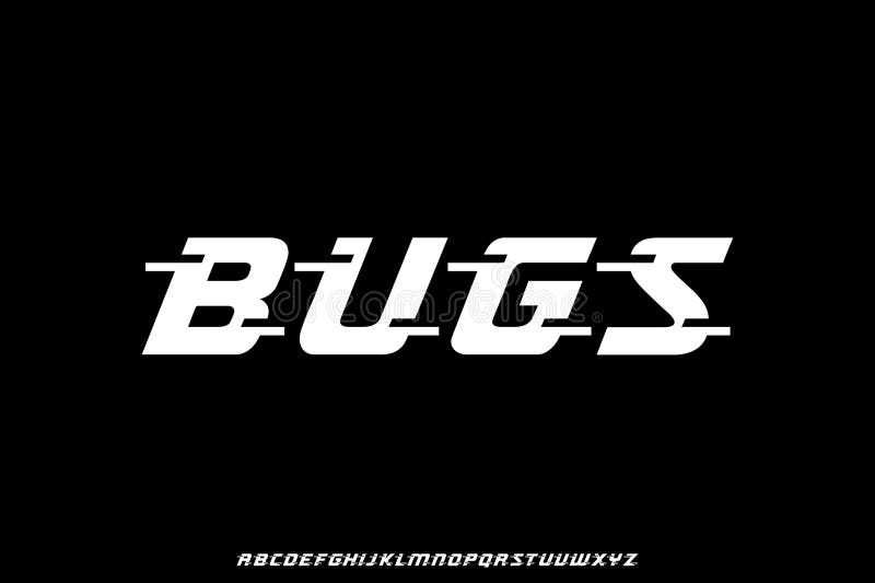 Modern Futuristic Glitch or Bugs Font Vector Editorial Stock Image ...