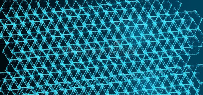 Modern Futuristic Glowing Neon Blue Geometric Shapes Pattern Design ...