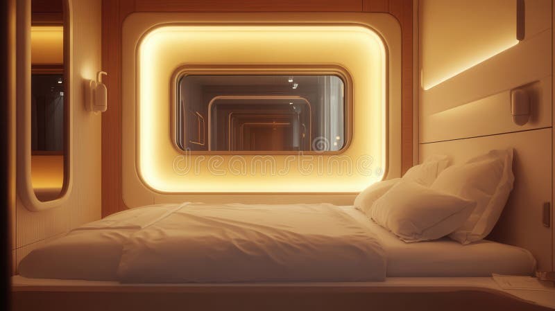 Modern Futuristic Hotel Pod Interior for Travel Accommodation Design ...