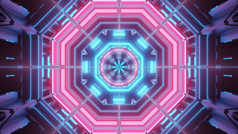 Modern Futuristic Illustration of Abstract Red and Blue Light Patterns ...